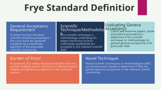Frye Rule and Daubert Standards in Forensic Science.pptx