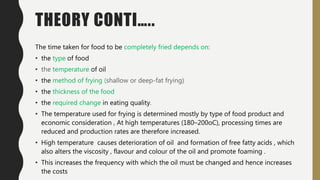 Frying - Theory and Equipment | PPTX