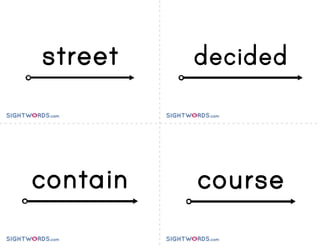 Dolch Sight words (flash card)for kinder | PDF