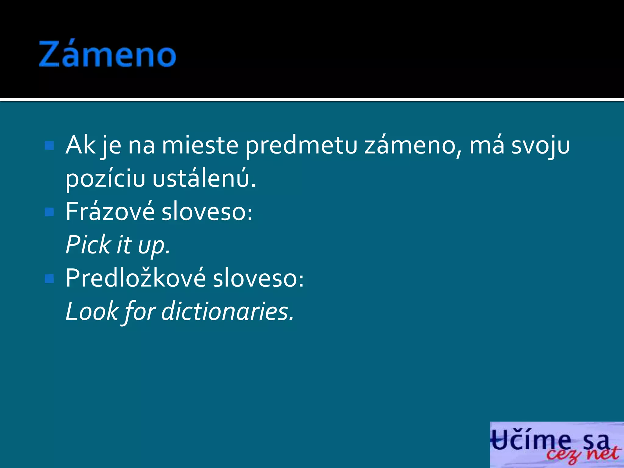 Phrasal verbs (frázové slovesá) | PPTX