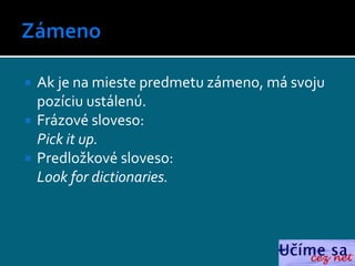 Phrasal verbs (frázové slovesá) | PPTX