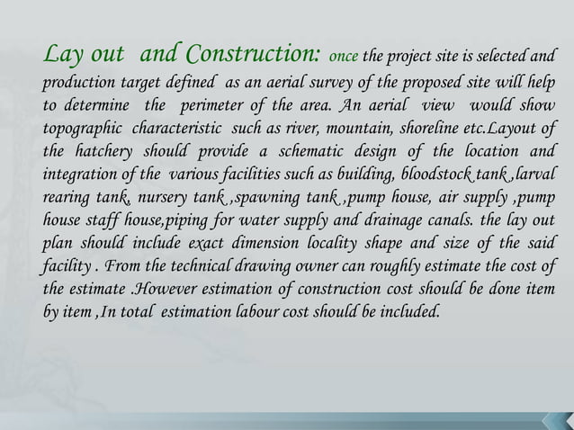 DESIGN AND CONSTRUCTION OF SHRIMP HATCHERY | PPTX
