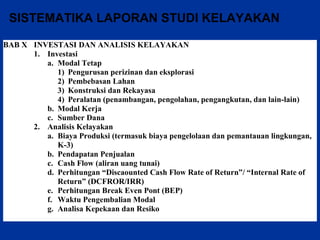 Studi Kelayakan Tambang: Pengantar | PPT