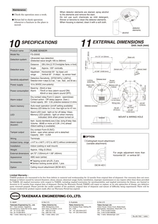Takex FS-2000E Instruction Manual | PDF
