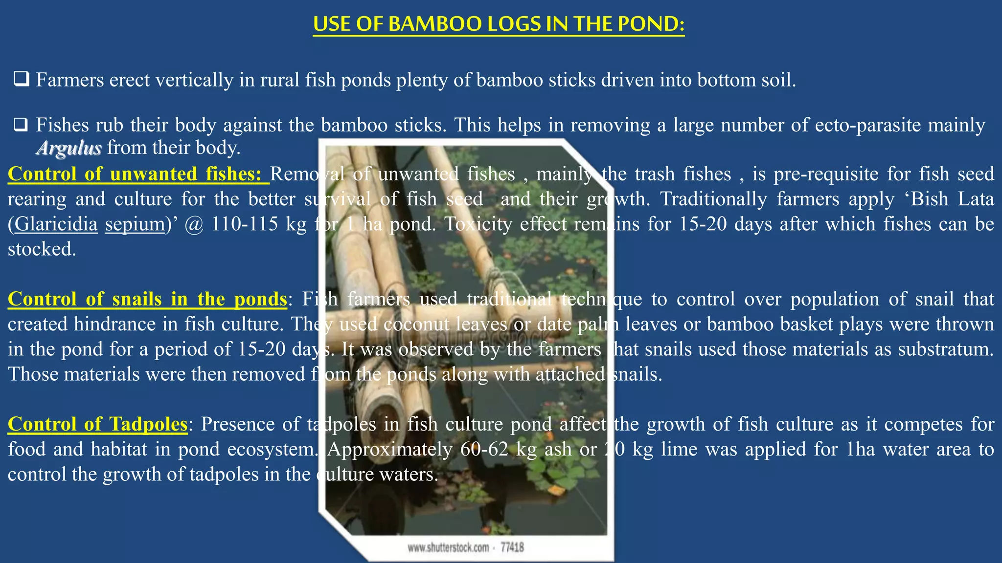 Indigenous Technological Knowledge (ITK’s) used in aquaculture for ...
