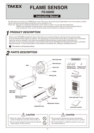 Takex FS-5000E Instruction Manual | PDF