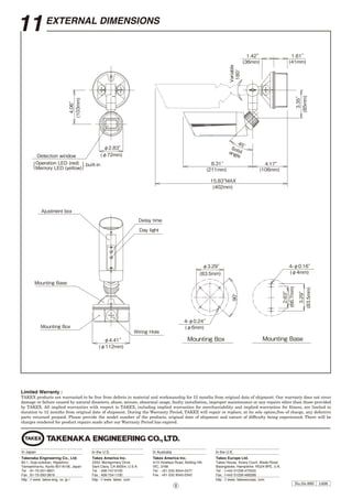 Takex FS-5000E Instruction Manual | PDF