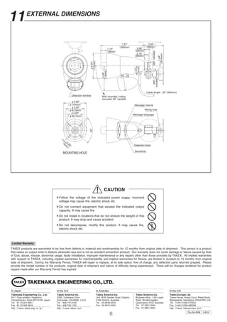 Takex FS-6000E Instruction Manual | PDF