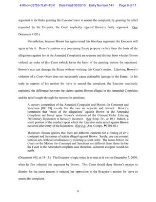 Stern Response to motion to dismiss 8-20-10 | PDF
