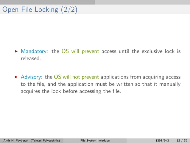 File System Interface | PDF File System Interface | PDF