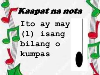 Mga pangalang pantawag at bilang ng kumpas sa bawat nota | PPTX