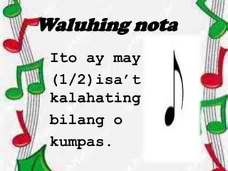 Mga pangalang pantawag at bilang ng kumpas sa bawat nota | PPTX