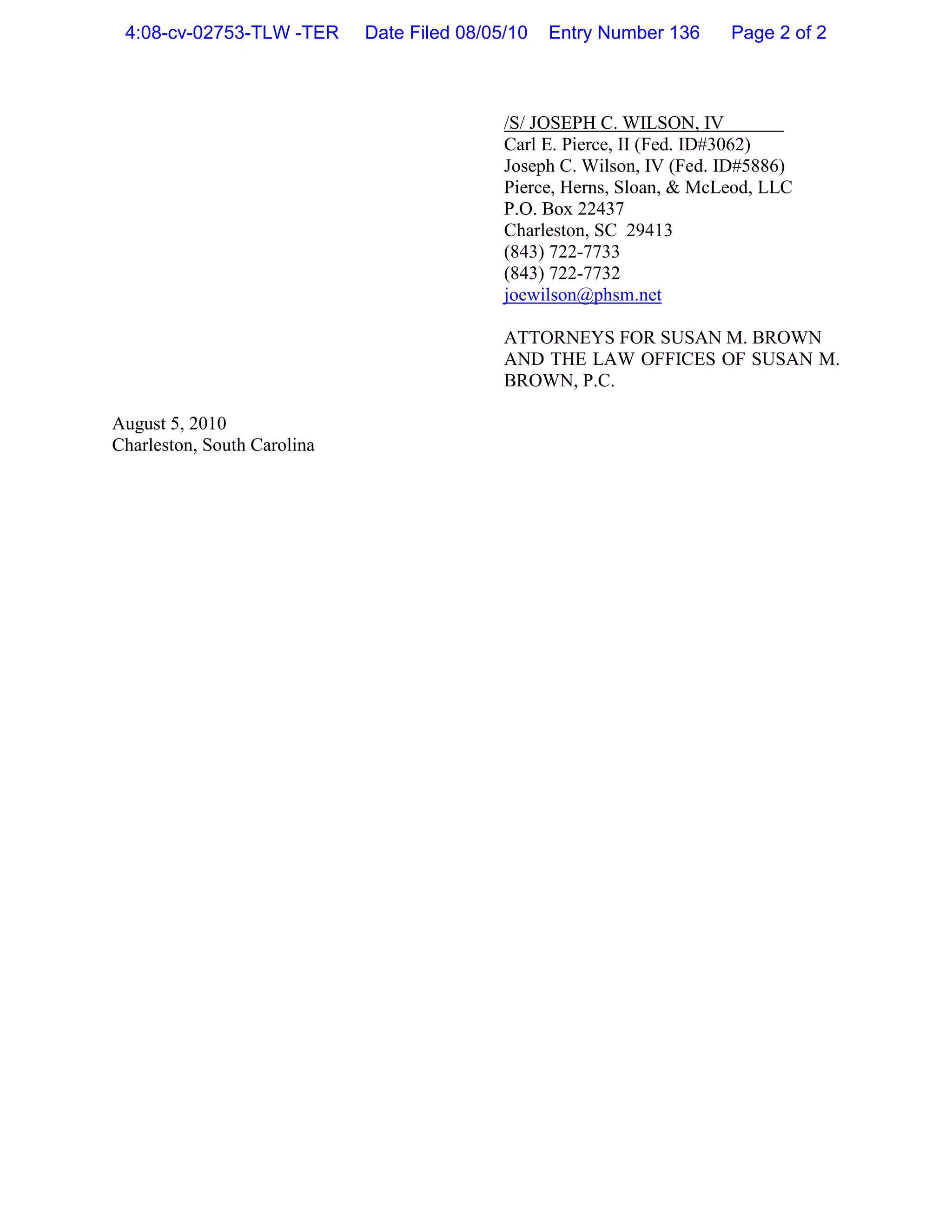 Brown - Motion to Dismiss | PDF