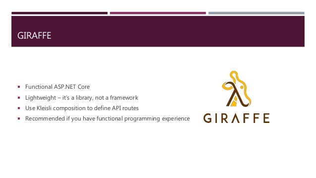 F Web Programming Options For Net Core