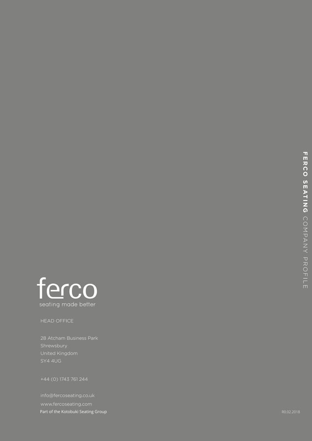 Ferco Seating Company Profile v2018_lr | PDF | Manufacturing Industry | Industries