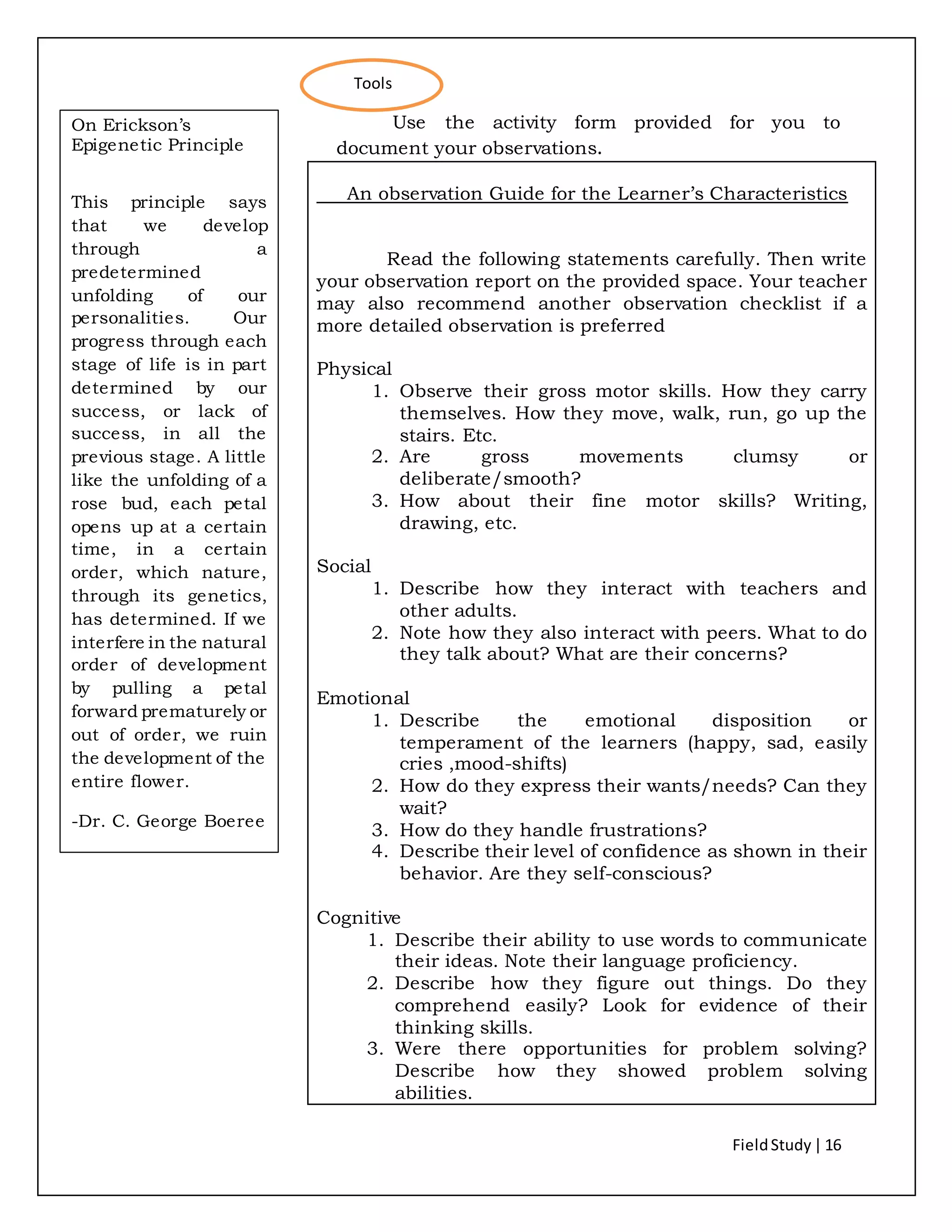 Field Study 1 Episodes 1-6 | DOCX