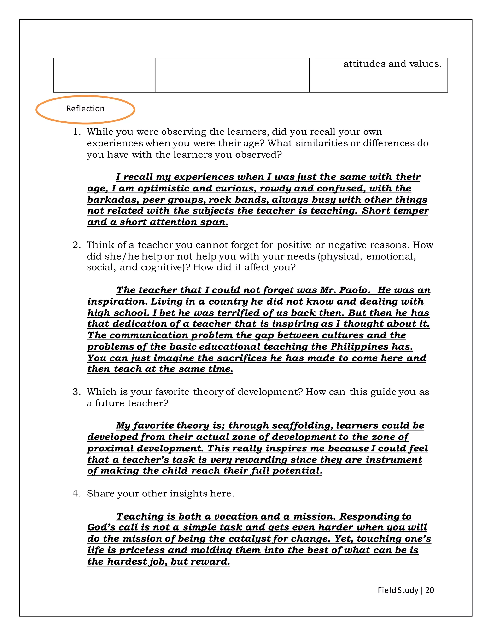 Field Study 1 Episodes 1-6 | DOCX
