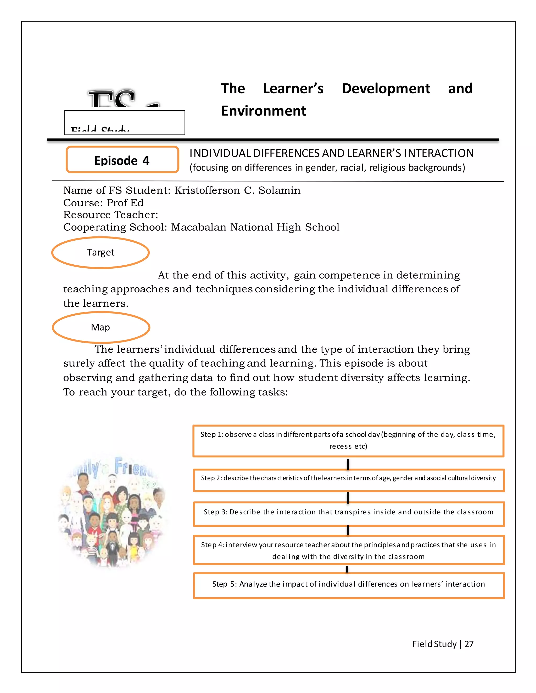 Field Study 1 Episodes 1-6 | DOCX