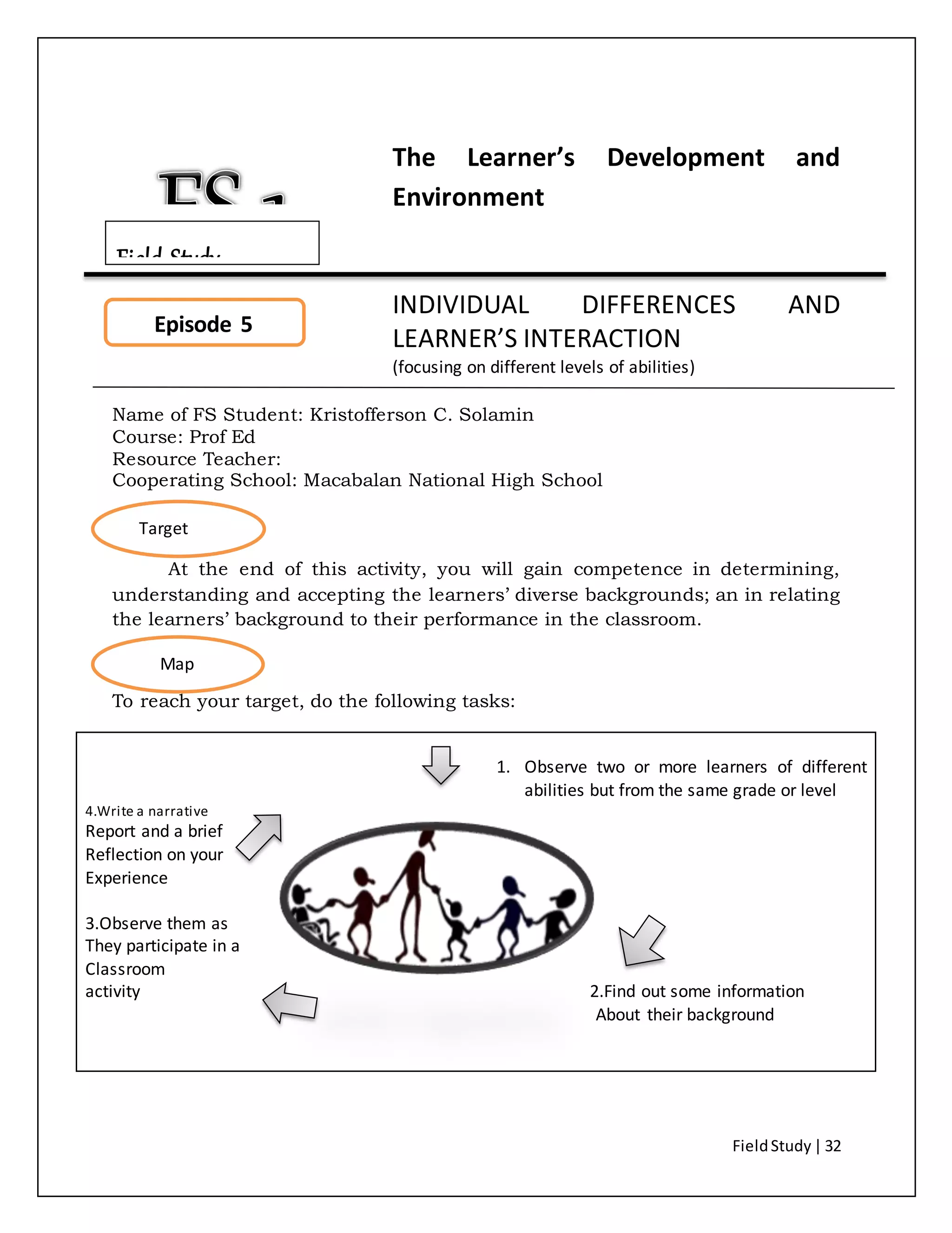 Field Study 1 Episodes 1-6 | DOCX