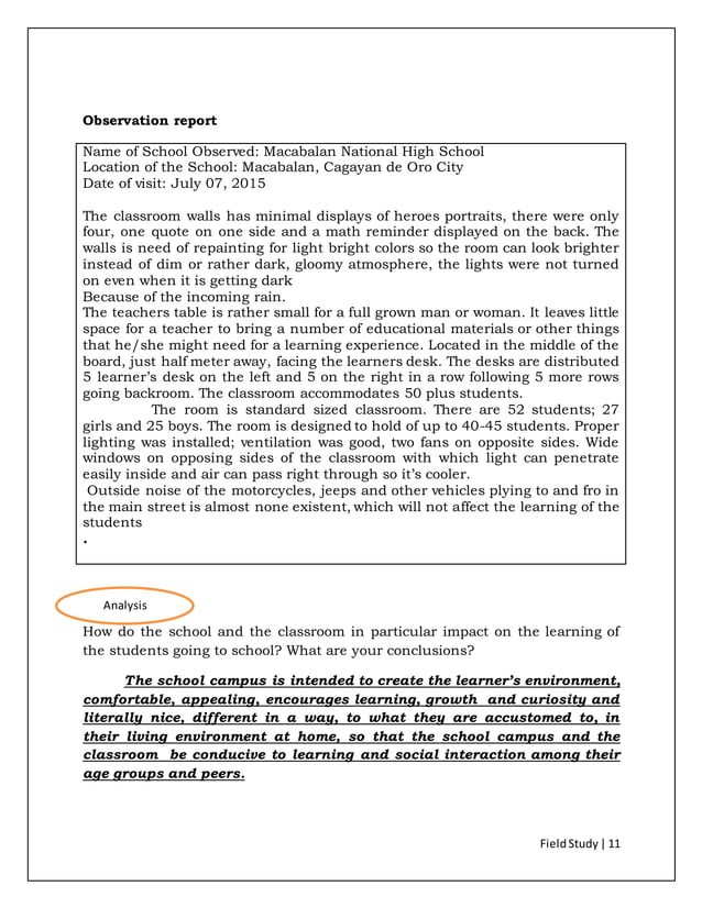 Field Study 1 Episodes 1-6 | DOCX