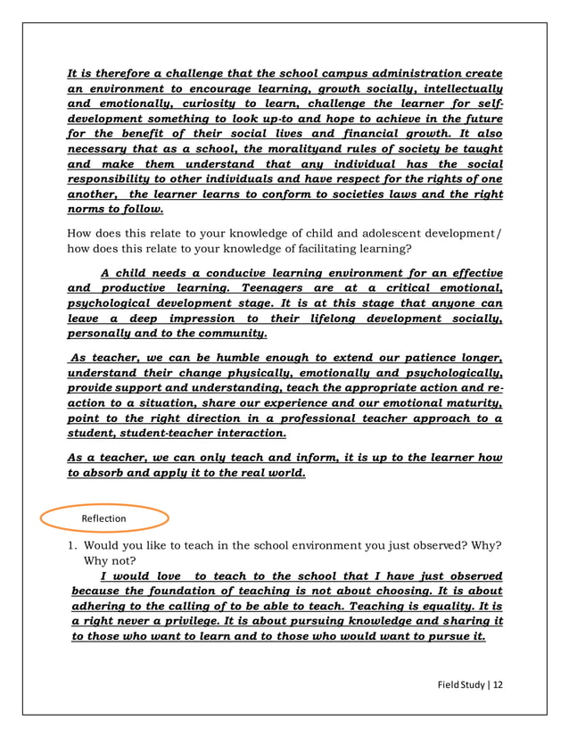 Field Study 1 Episodes 1-6 | DOCX