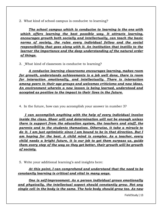 Field Study 1 Episodes 1-6 | DOCX