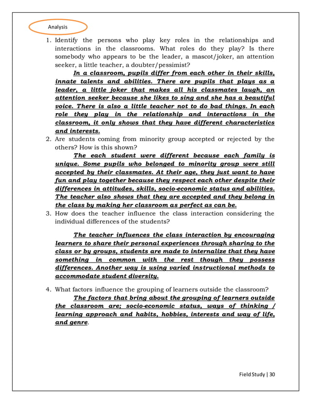 Field Study 1 Episodes 1-6 | DOCX