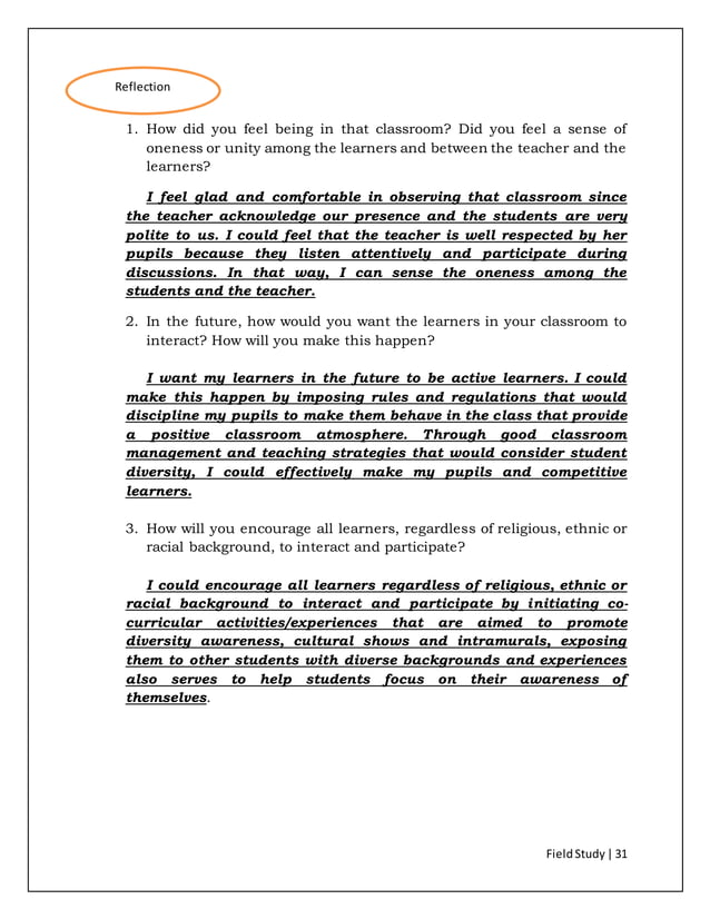 Field Study 1 Episodes 1-6 | DOCX