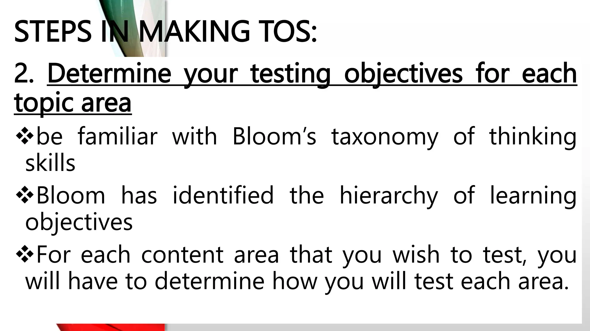 FS1 Demo Topic: Table of Specification (TOS).pptx
