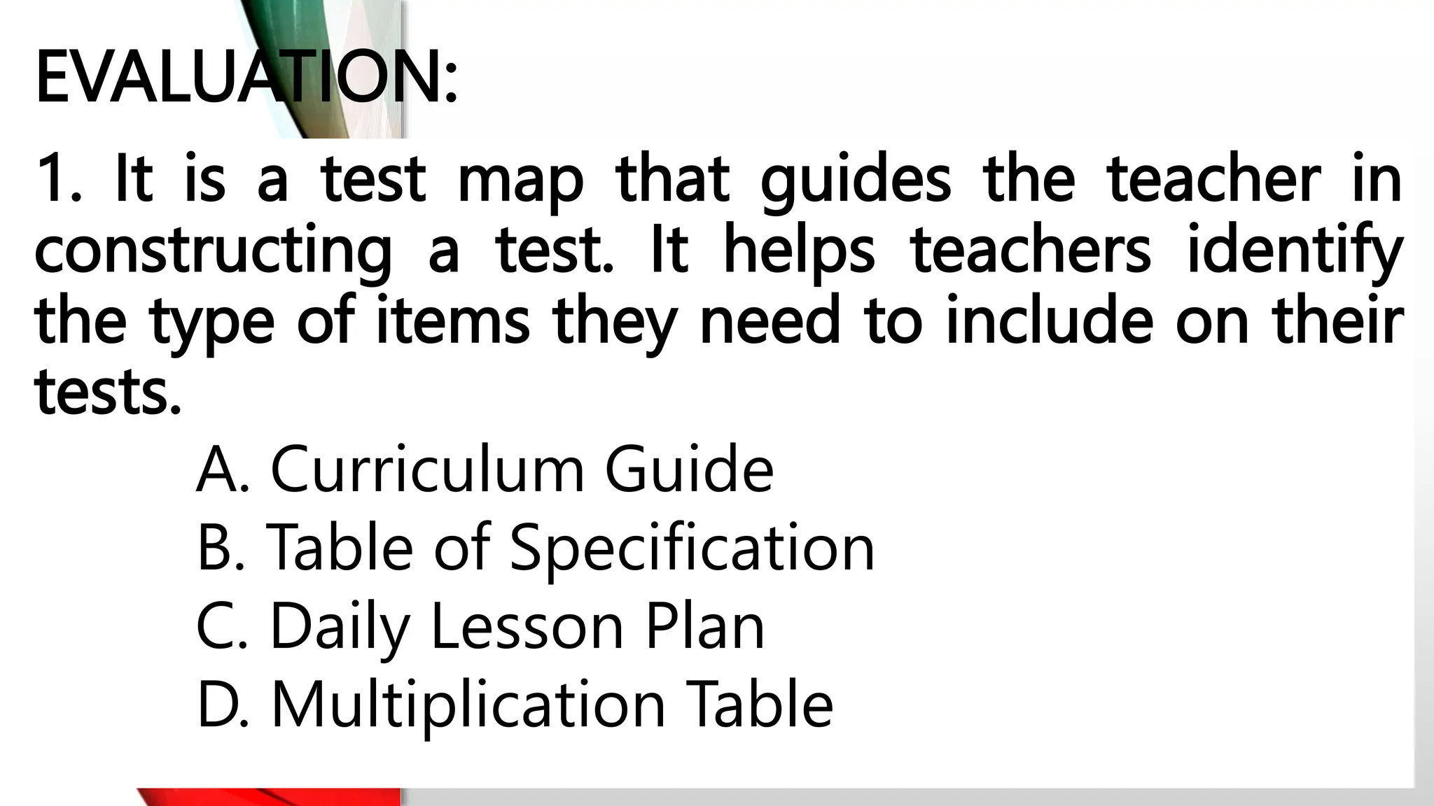 FS1 Demo Topic: Table of Specification (TOS).pptx