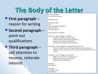 Fs 10.2 how to write a cover letter | PPT