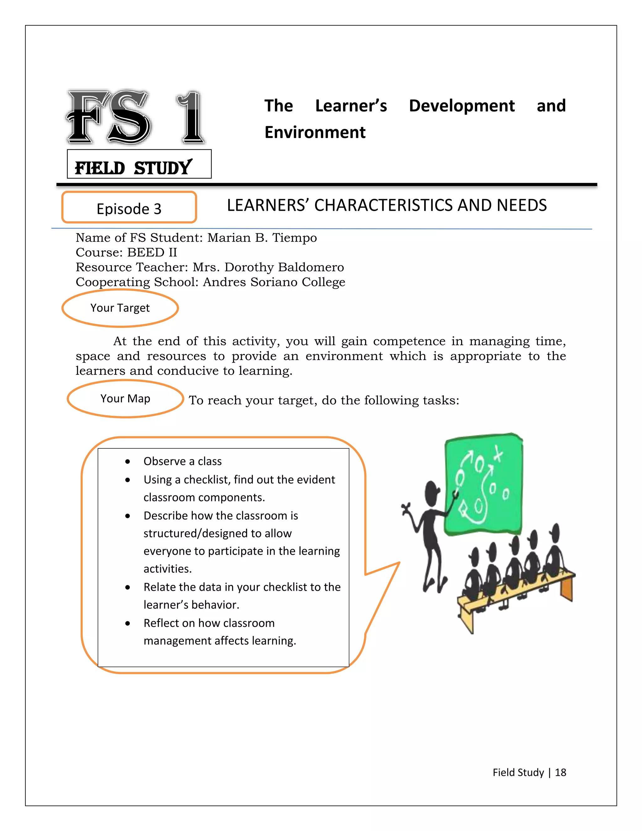 FS 1 Episodes 1-6 plus attachments | DOCX