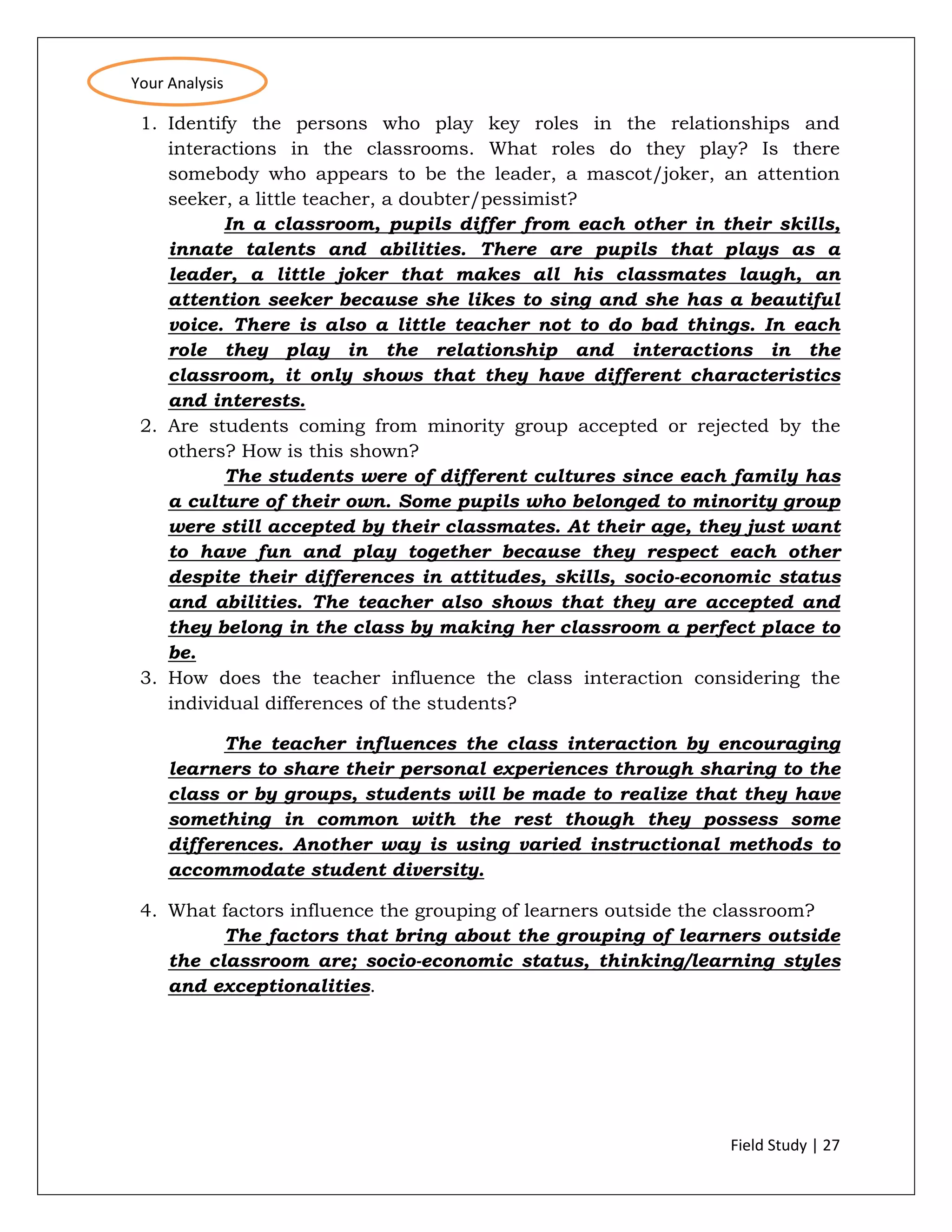 FS 1 Episodes 1-6 plus attachments | DOCX | Educational Assessment ...