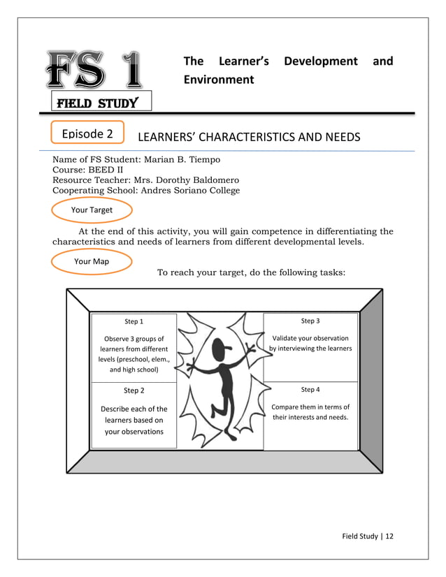FS 1 Episodes 1-6 plus attachments | DOCX | Educational Assessment | Education