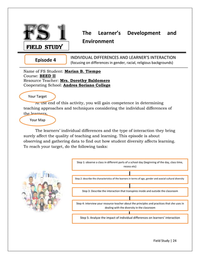 FS 1 Episodes 1-6 plus attachments | DOCX | Educational Assessment | Education