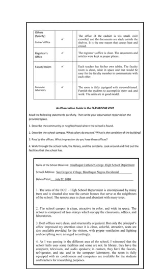 Fs 1 episode 1 school as a learning environment | DOCX