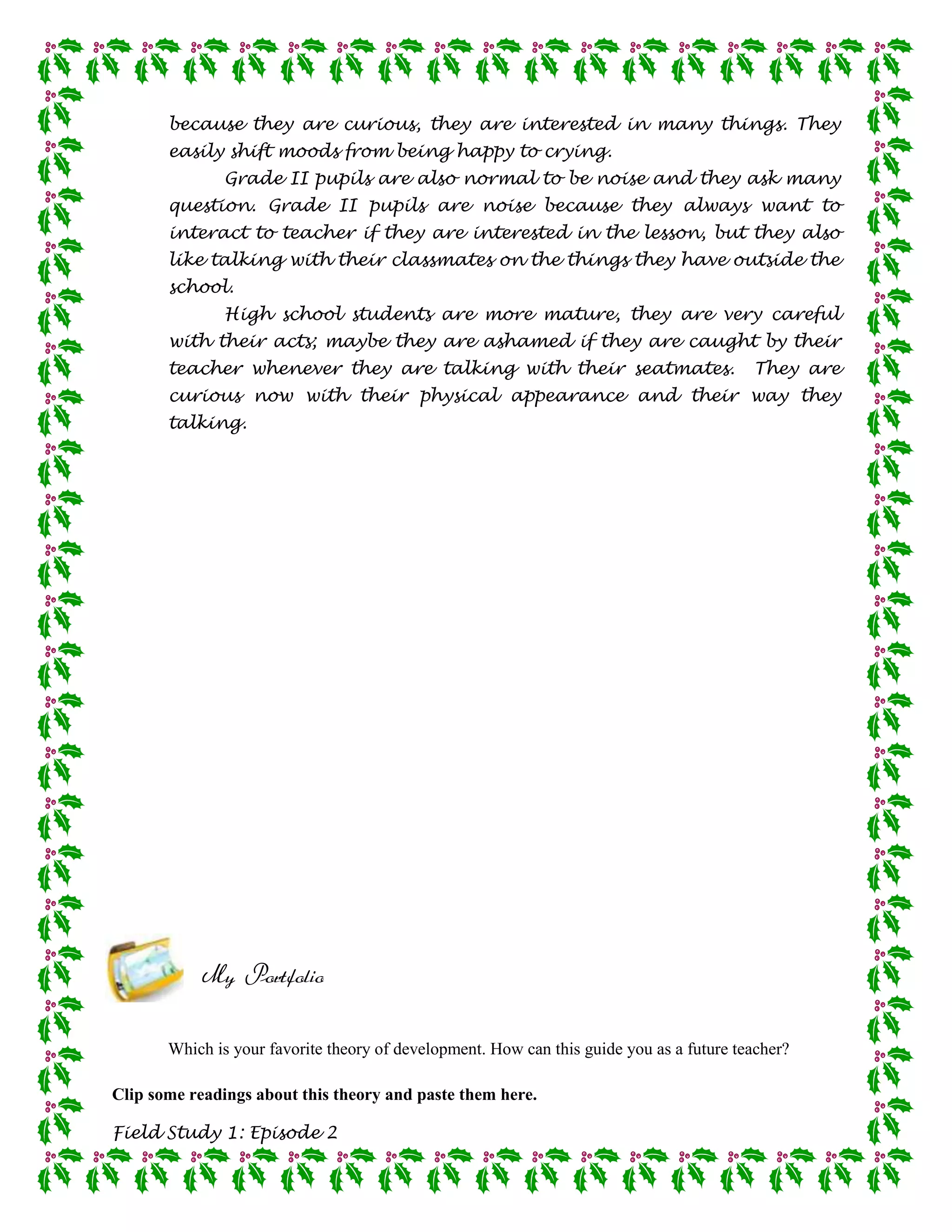 Fs 1 episode 2 | DOCX | Daycare and Pre-School | Parenting