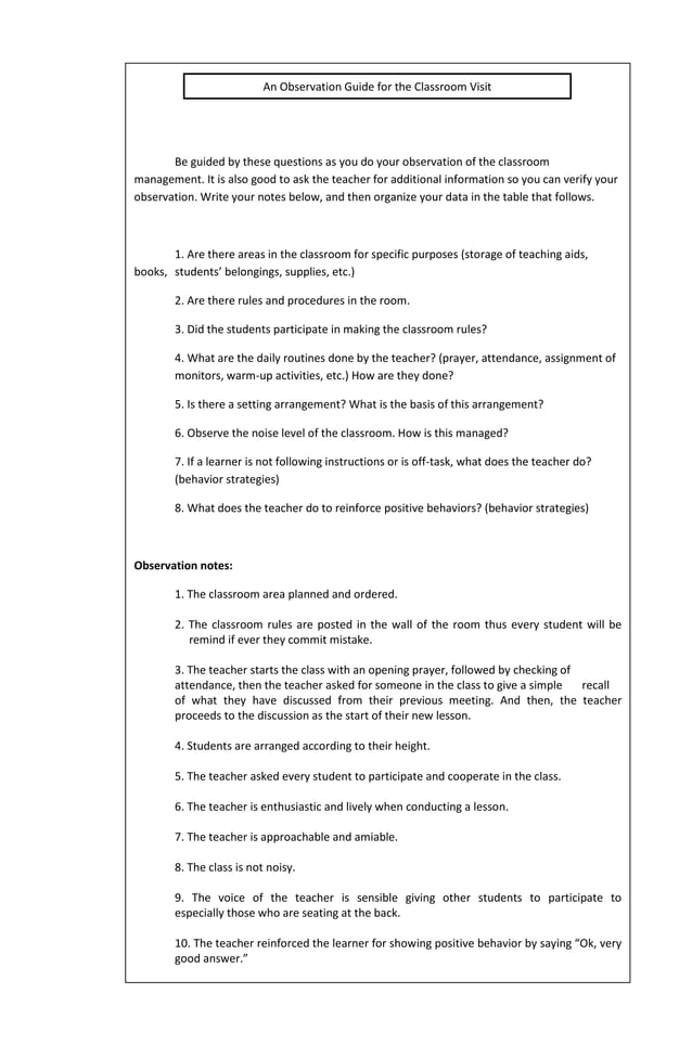 Fs 1 episode 3 classroom management and learning | PDF