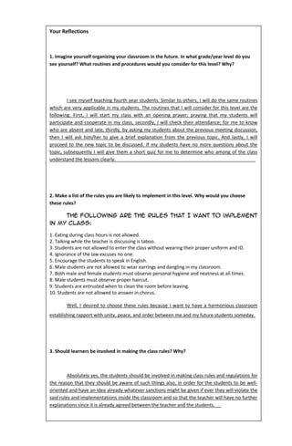 Fs 1 episode 3 classroom management and learning | DOCX