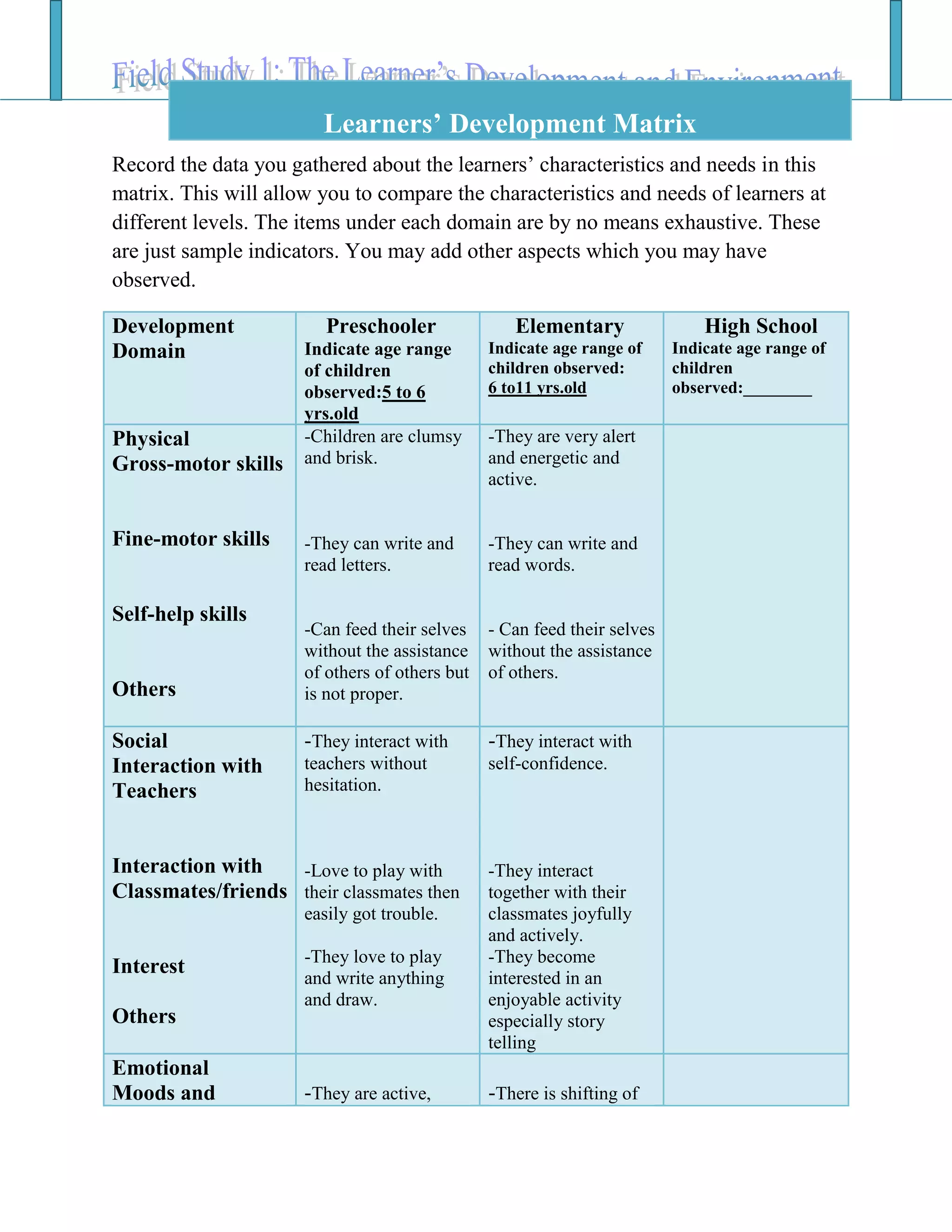 Fs 1 full episodes | DOCX