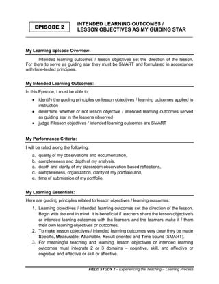 Field Study 2 (FS 2) - Episode 2 [2018] | PDF