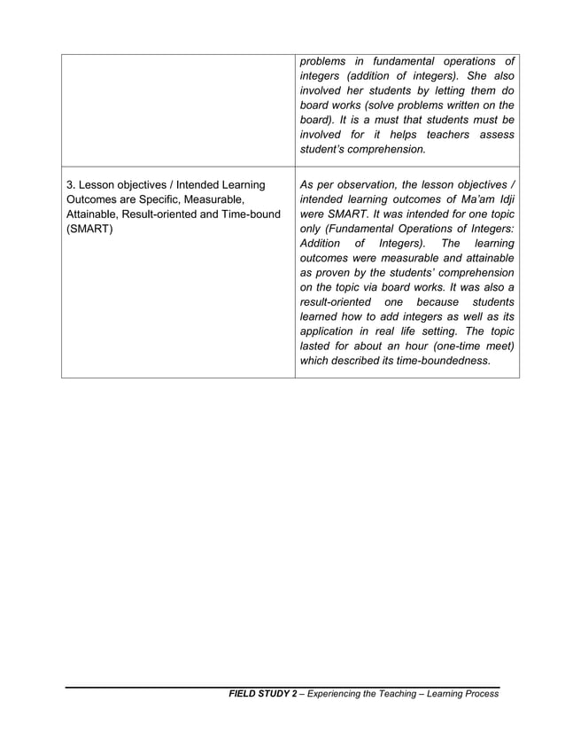 Field Study 2 (FS 2) - Episode 2 [2018] | PDF