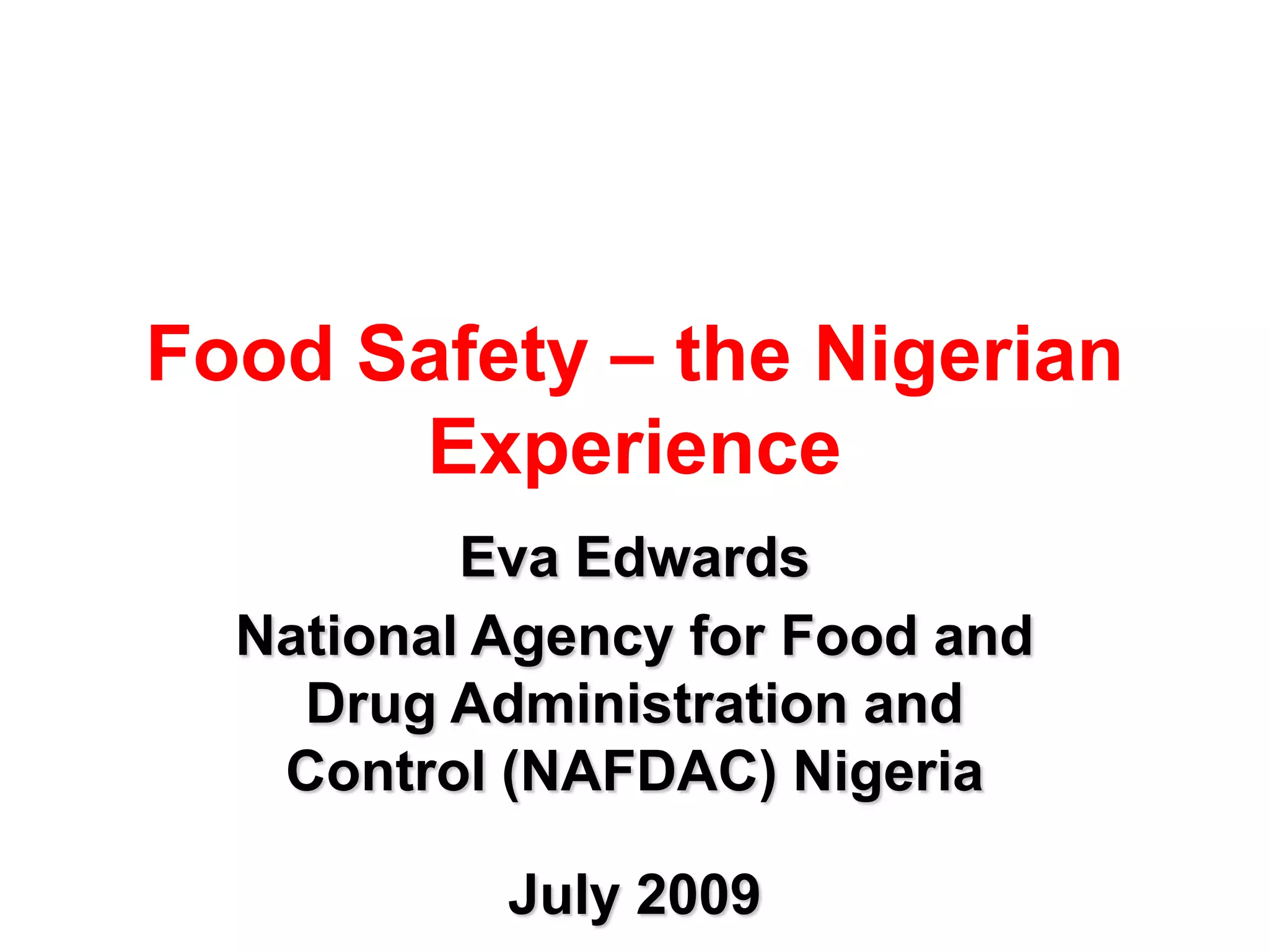 Food Safety- Nigeria | PPTX