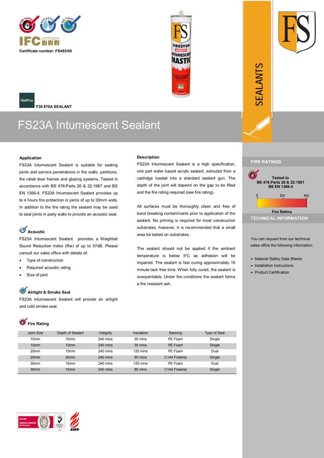 Intumescent Sealant - Steel Fire Protection | Firestopping | Fire ...