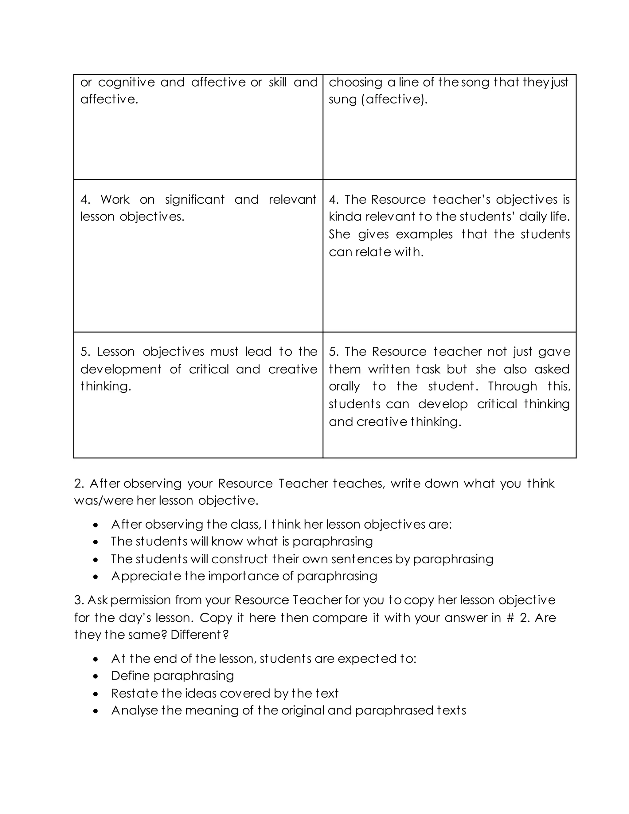 Field Study 2 Episode 2 Lesson Objectives As My Guiding Star | DOCX