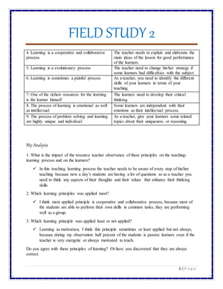 Fs 2 Experiencing Teaching Learning Process BY luisito | DOCX