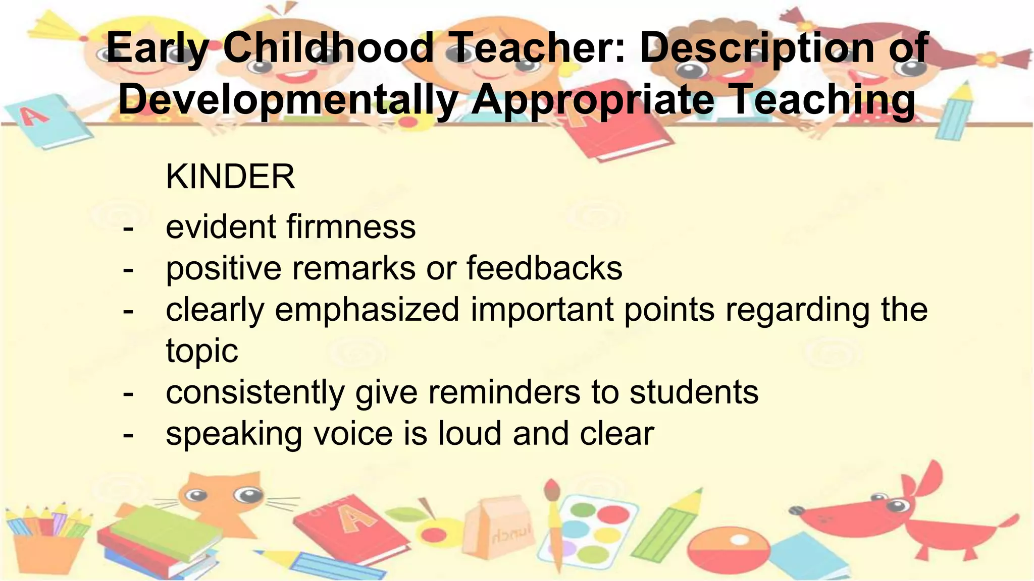 Traditional Preschool: Evaluation of Developmentally Appropriate ...