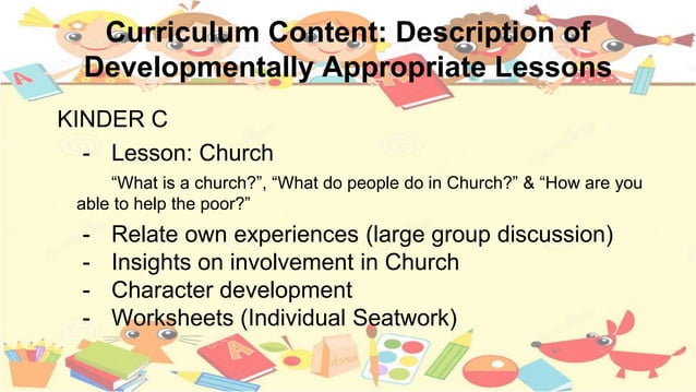 Traditional Preschool: Evaluation of Developmentally Appropriate ...