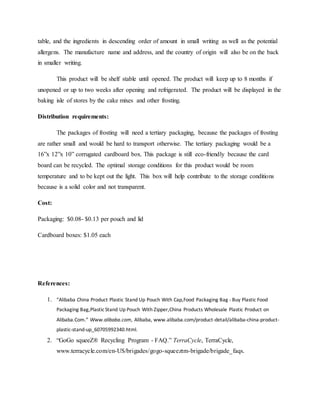 Fs 303 packaging report proposal final | PDF