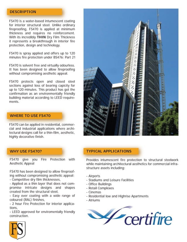 Water Based Intumescent Steel Coating - Fireproofing Steel Canada ...